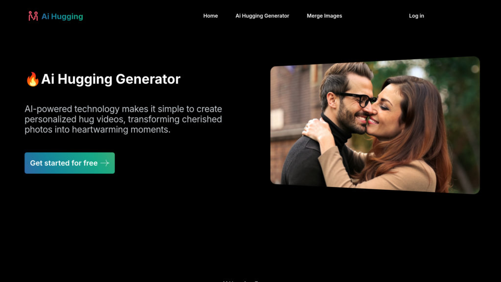 AI Hugging:정적인 사진을 사실적이고 맞춤형 허그 영상으로 몇 분 만에 변환하는 AI 기반 플랫폼입니다. - MOGE