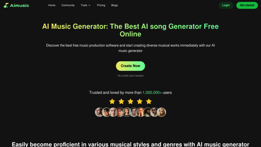 Aimusic:AI賦能音樂創作平台，提供原創音樂、翻唱、人聲合成及音訊下載等多元工具，並支援免版稅授權。 - MOGE