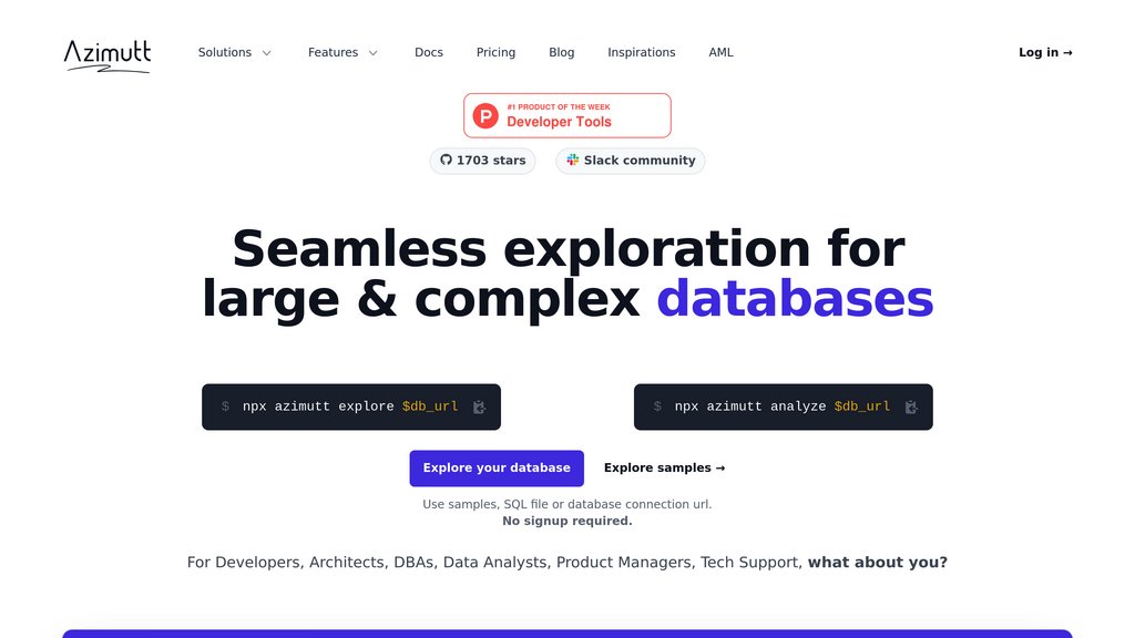 Azimutt:Una herramienta escalable de exploración y diseño de bases de datos que simplifica la ...