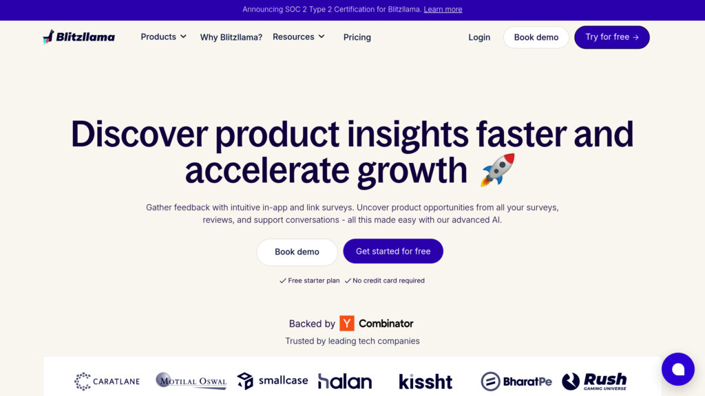 Blitzllama:AI 驅動的用戶研究平台，實現即時產品內回饋收集與自動化分析，優化產品決策。 - MOGE