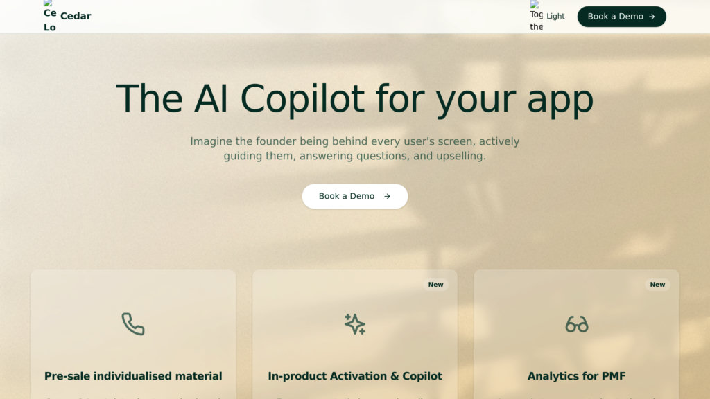 Cedar:AI copilot embedded in any app to actively guide users, answer questions, and boost ...