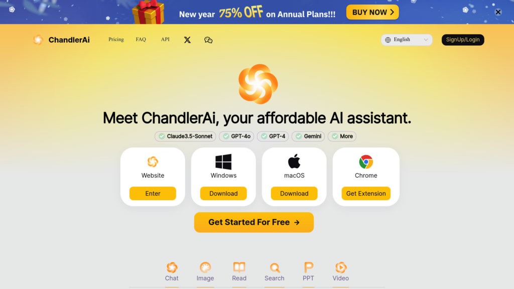 ChandlerAi:一体化AI智能体，提供实惠的多模态生产力工具，涵盖文本、图像与数据分析，基于先进AI模型驱动。 - MOGE