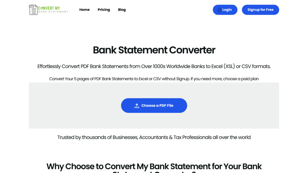 Convert My Bank Statement:線上工具，快速安全地將 PDF 銀行對帳單轉換為 Excel 或 CSV 格式。 - MOGE