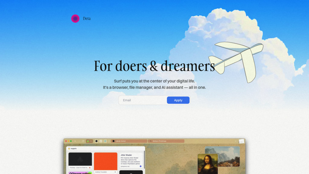 Deta Surf:An AI-powered browser that integrates intelligent context ...