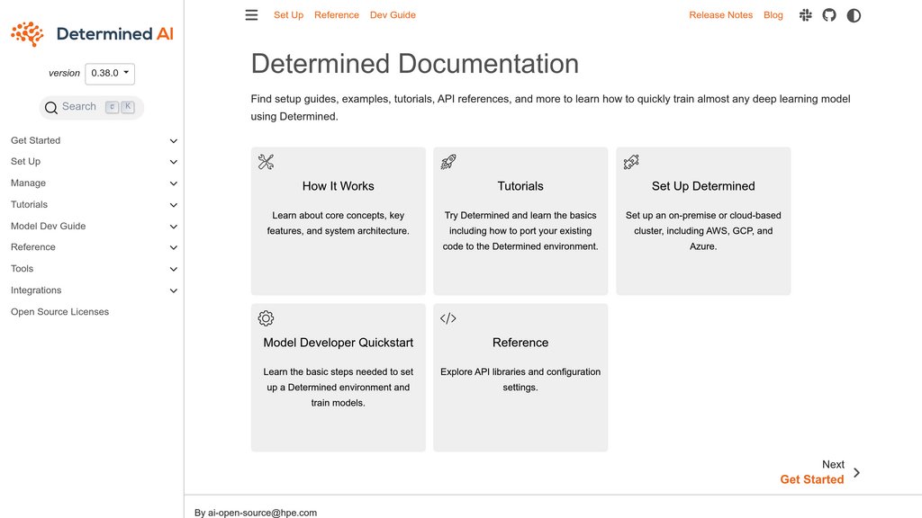 Determined AI:開源深度學習訓練平台，透過高效的資源管理和自動化調校加速模型開發。 - MOGE