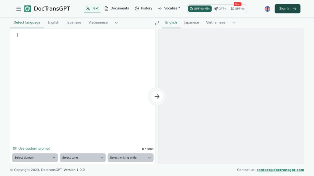 DocTransGPT:AI-powered document translation tool leveraging GPT-3.5 ...