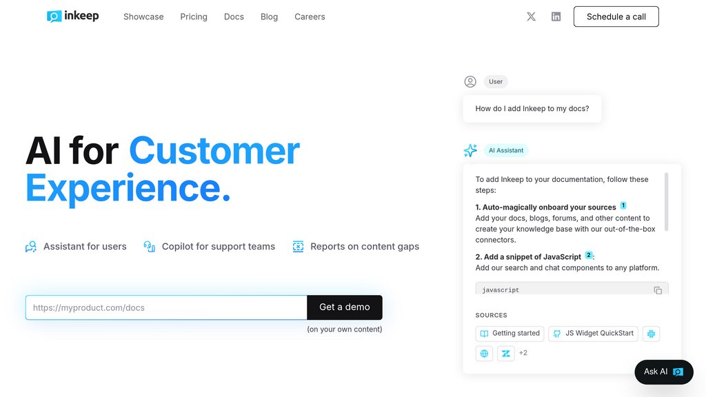 Inkeep:Inkeep將您的內容轉化為智慧助手和副駕駛，透過無縫整合和可行的見解增強用戶支援和團隊效率。 - MOGE