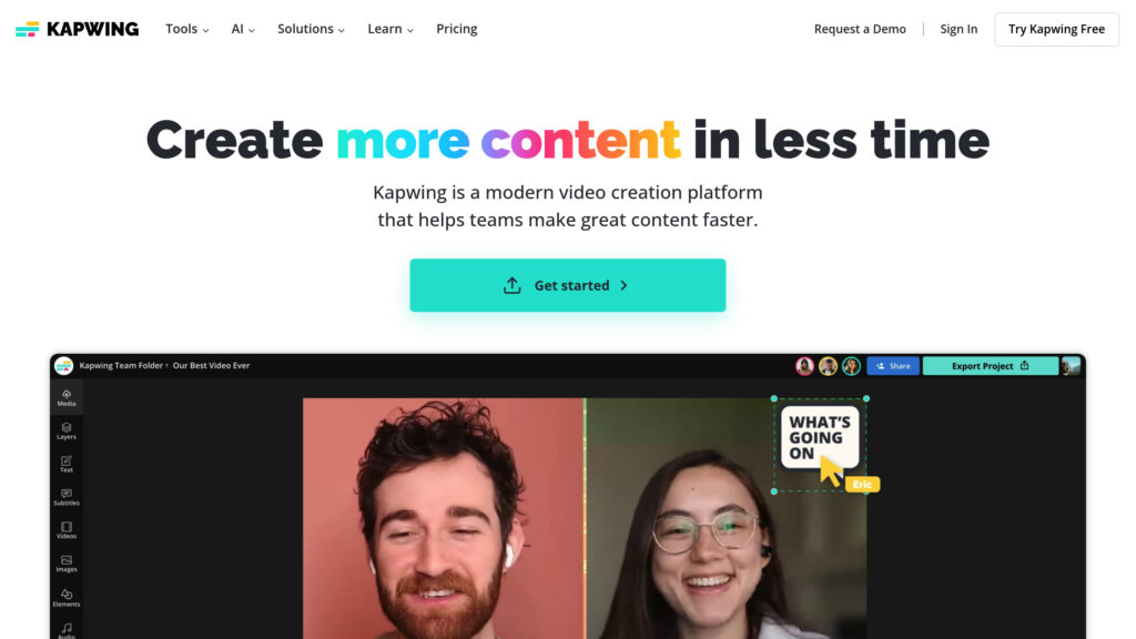 Kapwing AI powered Online Video Editing Platform Enabling Fast Easy
