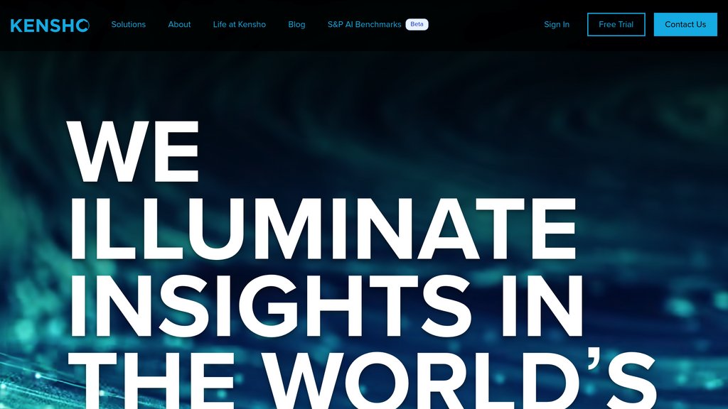 Kensho:Kensho提供先進解決方案，通過轉寫、文件處理和實體連結，將非結構化資料轉化為結構化、可操作的洞察。 - MOGE