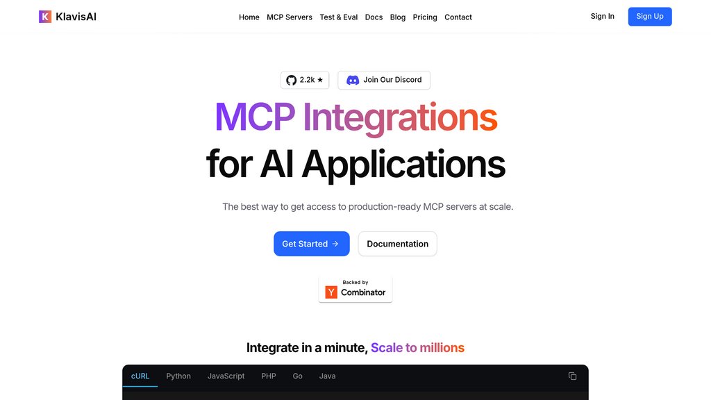 Klavis AI:Open-source MCP integration platform providing hosted servers and multi-platform ...