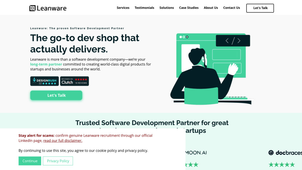 Leanware:專業客製化軟體夥伴，提供可擴展且 AI 強化的解決方案，專精於網頁、行動與 AI 整合。 - MOGE