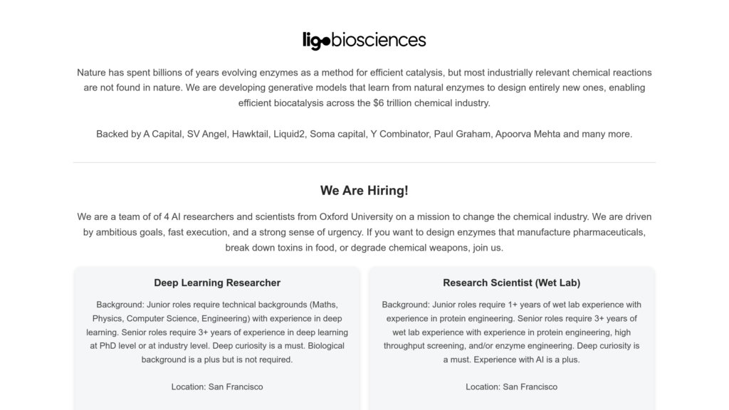 Ligo Biosciences:Plataforma impulsada por IA que diseña nuevas enzimas ...