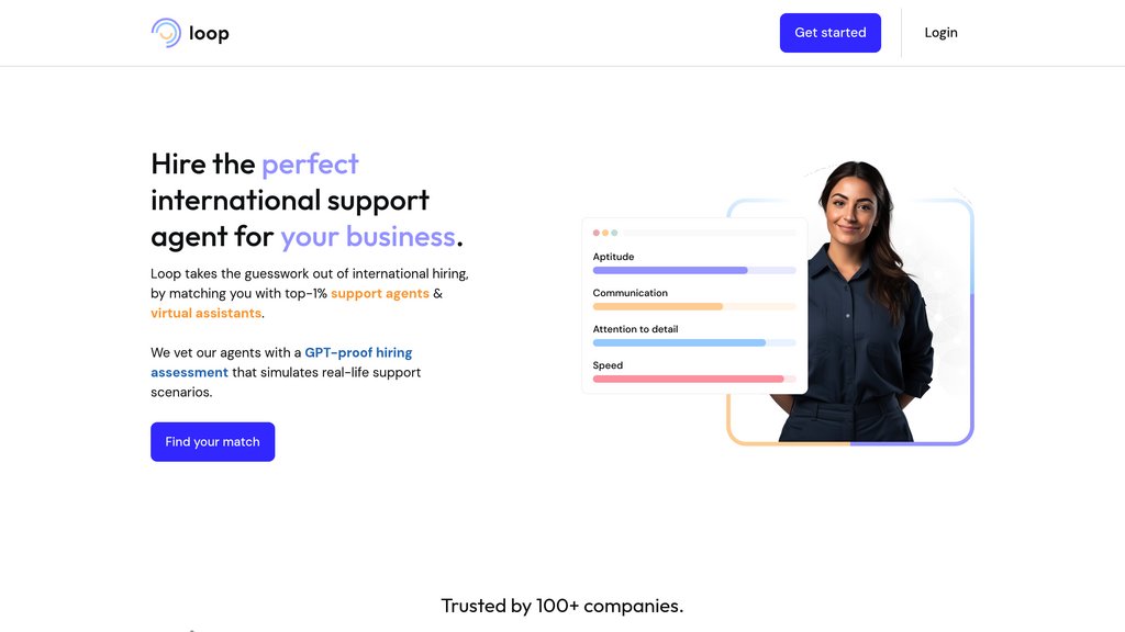Loop Support:透過基於技能的評估，提供真實工作模擬以識別銷售和支援角色頂尖入門級人才的平台。 - MOGE