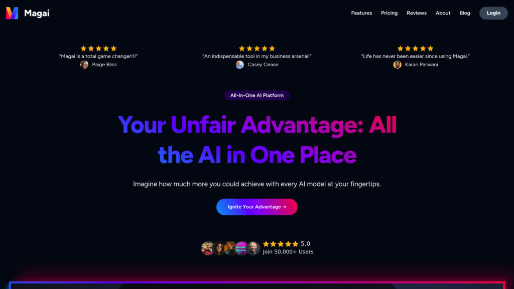 Magai:集成顶级AI聊天与图像生成器，配备强大组织与协作工具的一站式AI平台。 - MOGE