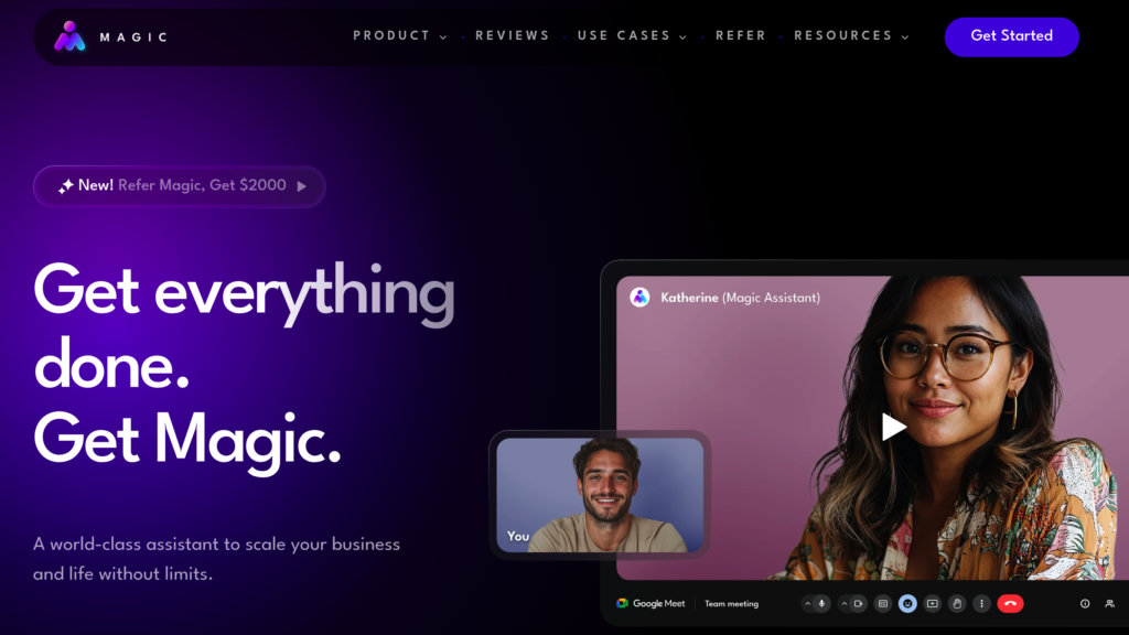 Magic:AI-empowered virtual executive assistant service combining human expertise with cutting ...