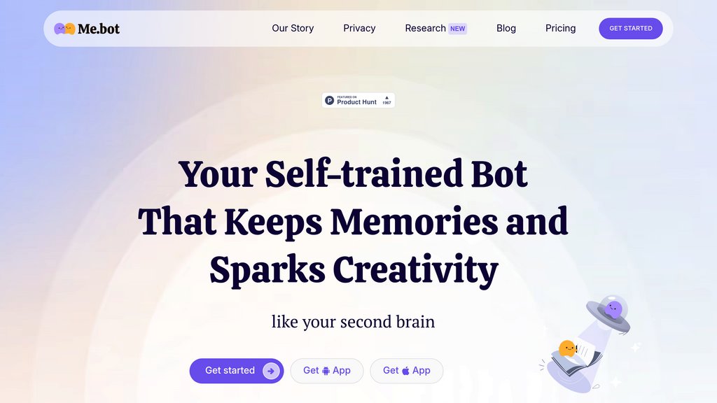 Me.bot:个人伴侣，将笔记、记忆和对话转化为有组织的第二大脑，提高生产力和自我反思。 - MOGE