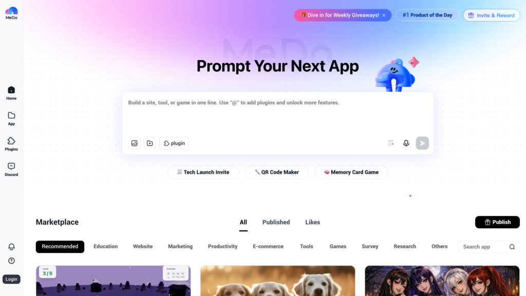 MeDo:Plataforma no-code conversacional que transforma descripciones en ...