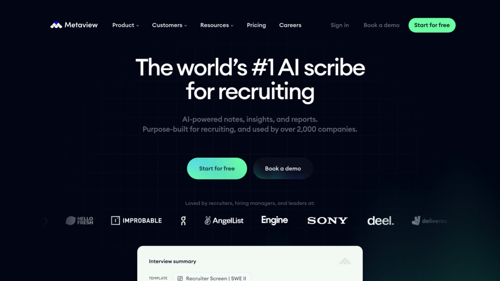 Metaview:AI 招募助手，自動化面試筆記、回饋與需求記錄，讓招募流程更有效率。 - MOGE
