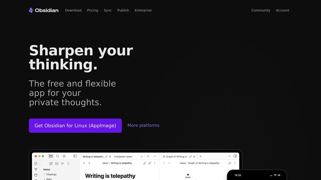 Obsidian:A privacy-first note-taking application that transforms ...