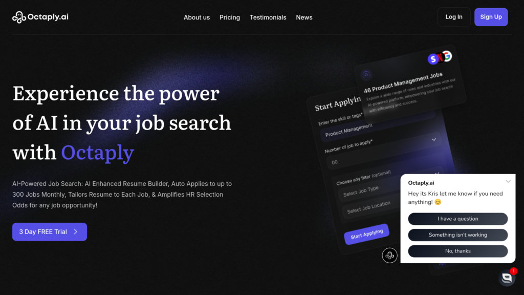 Octaply.ai:Plataforma de automatización de búsqueda de empleo impulsada por IA que crea ...