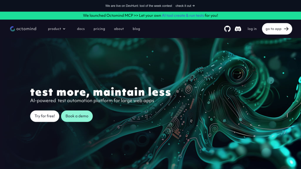 Octomind:Plataforma de pruebas end-to-end impulsada por IA que genera, ejecuta y mantiene ...