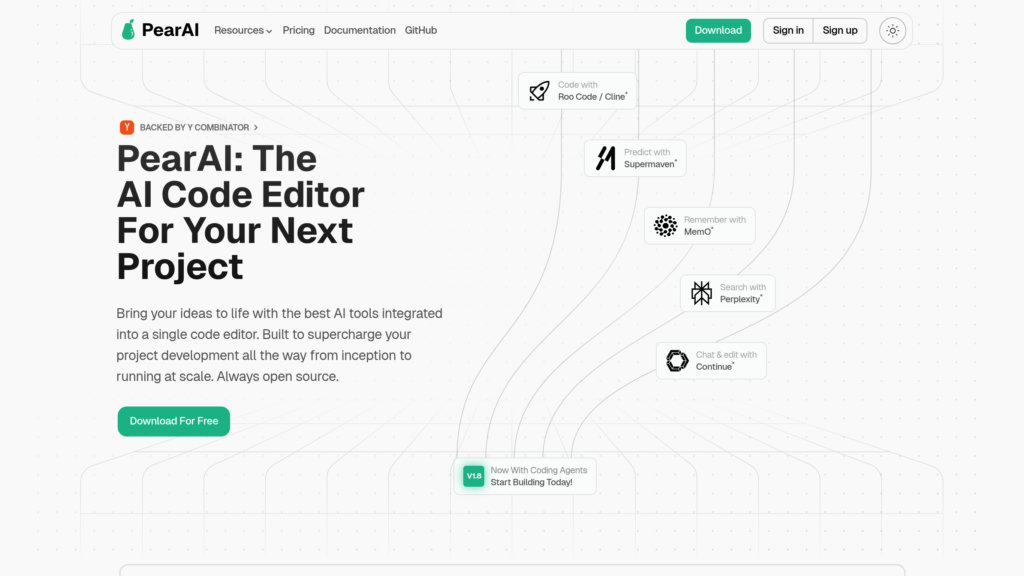 PearAI:開源 AI 程式編輯器，整合頂尖 AI 工具，協助無縫開發與專案推進。 - MOGE