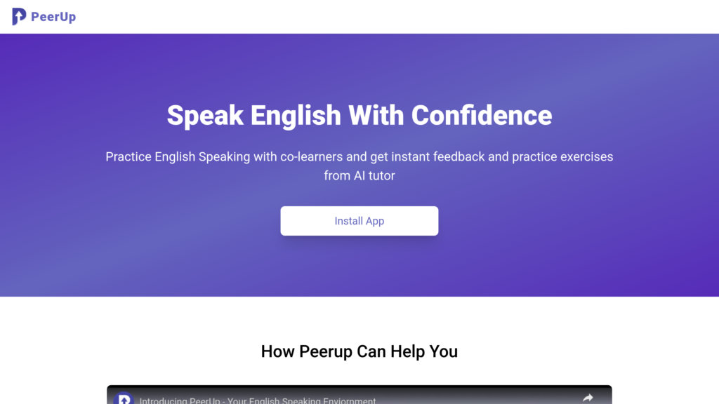 PeerUp:AI-powered English speaking app offering unlimited practice ...