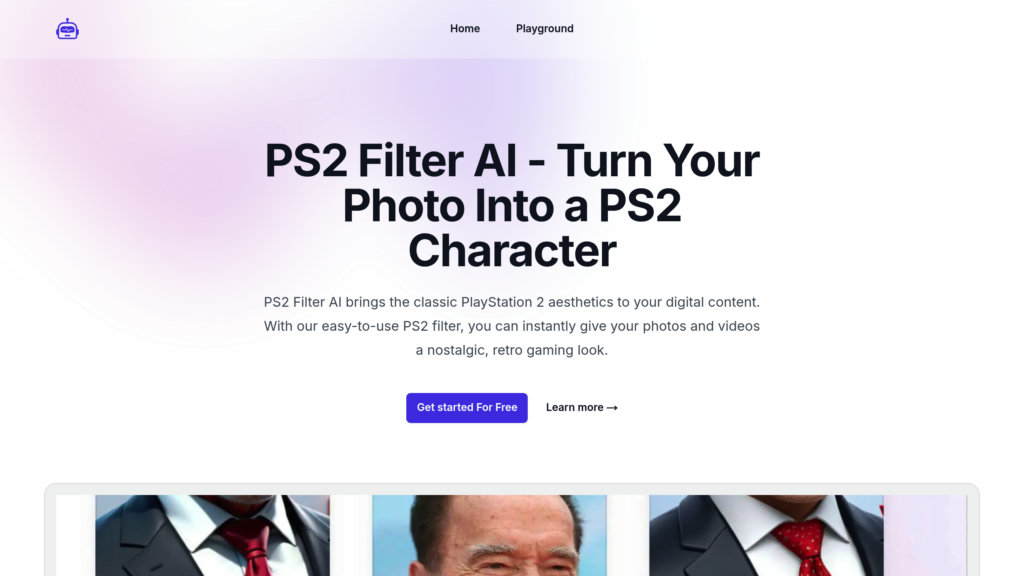 PS2 Filter AI:AI 智慧工具，將照片變身為正宗 PlayStation 2 風格遊戲角色與畫面。 - MOGE