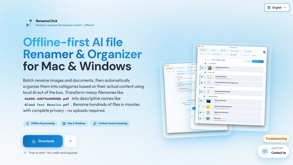 RenameClick:Aplicação de desktop para macOS e Windows que ...