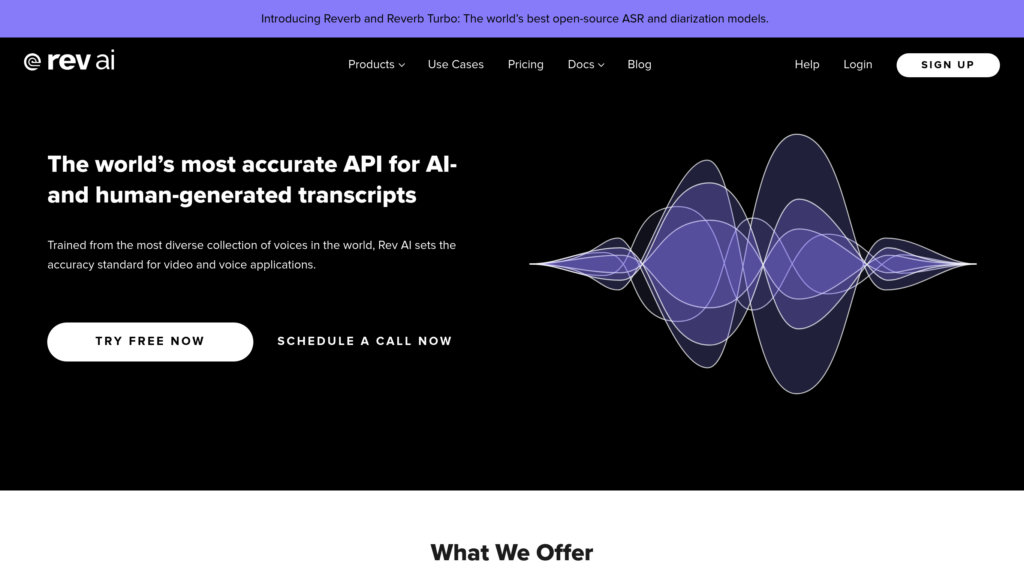 Rev AI:AI-powered speech recognition platform delivering highly accurate transcription ...