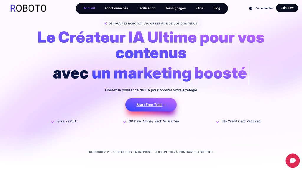 Roboto:一站式行銷內容創建平台，具備多語言的進階文本、圖像和影片生成能力。 - MOGE