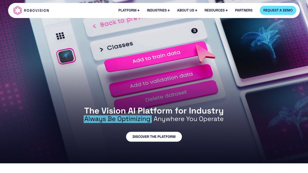 Robovision AI:スケーラブルなエッジとクラウド統合を備え、ビジョンアプリケーションの簡単な作成、トレーニング、展開を可能にする包括的なコンピュータービジョンプラットフォーム。 - MOGE