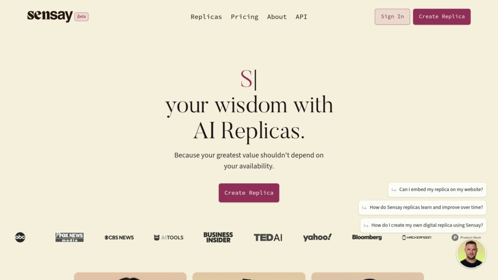 Sensay:AI 平台打造擬真數位分身，保存人類知識、記憶與個性，應用於失智照護、企業與個人傳承。 - MOGE