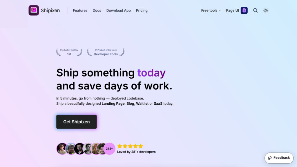 Shipixen:AI 智能平台，一鍵生成可完全自訂、SEO 最佳化的 Next.js 著陸頁、部落格與網站。 - MOGE