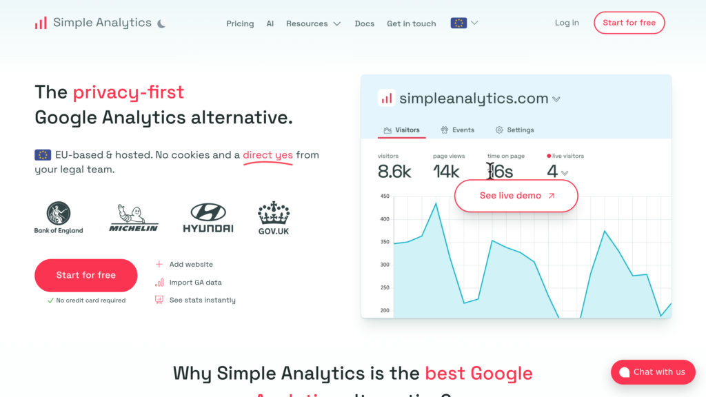 Simple Analytics:Privacy-first, cookieless web analytics platform offering easy-to-understand ...
