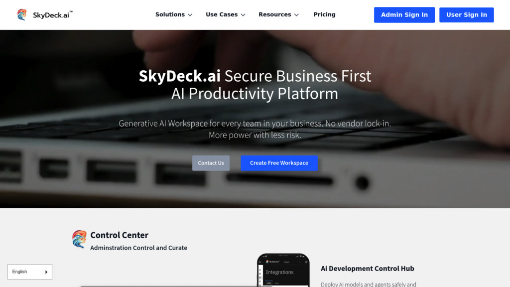 SkyDeck AI:Plataforma de productividad de IA segura y orientada a negocios, que permite el ...
