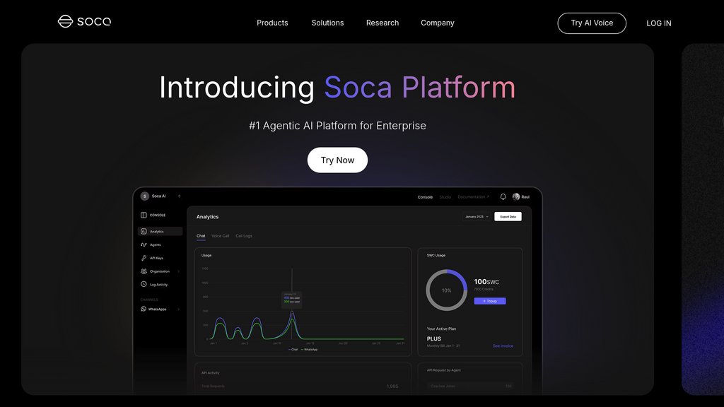 Soca AI:多言語サポートとリアルタイム対話機能を備えた、拡張性のある正確な音声やチャットエージェントを可能にする企業向け会話AI ...
