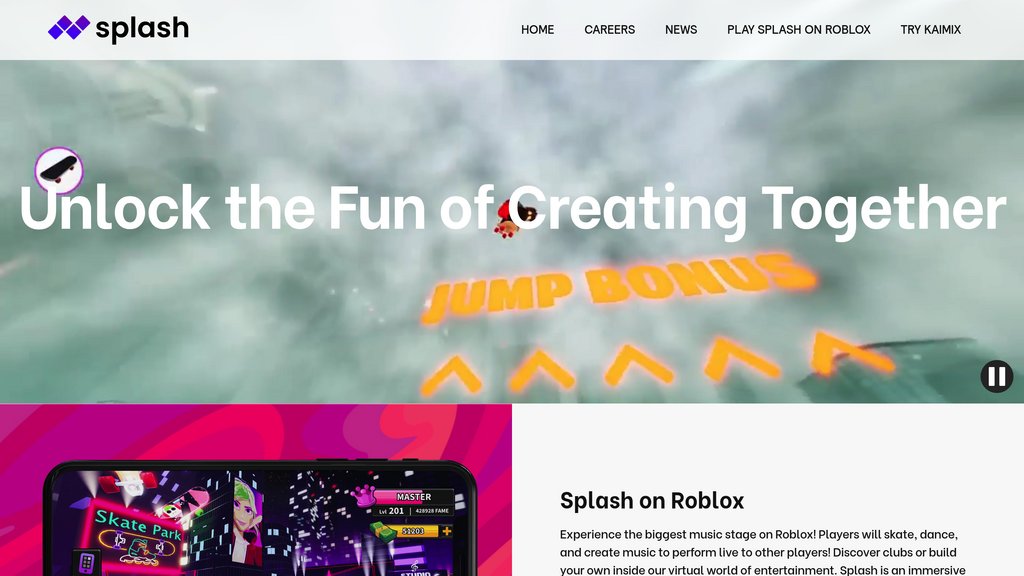 Splash Pro:テキストプロンプトをボーカル、ステム、ロイヤリティフリーのライセンスを含む完全に制作された楽曲に変換する多目的音楽制作プラットフォームです。 - MOGE