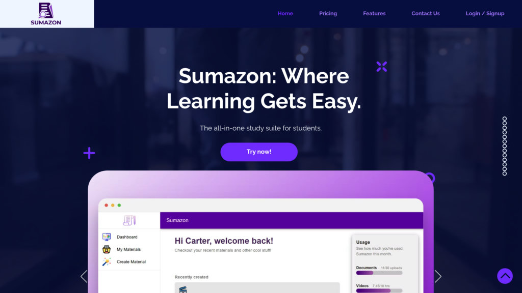 Sumazon:AI-powered study suite that simplifies learning with document and video summarization ...