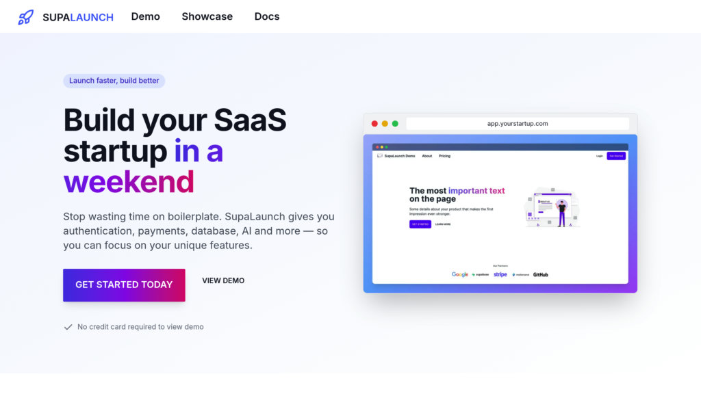 SupaLaunch:A comprehensive SaaS boilerplate combining Next.js and Supabase to accelerate startup ...