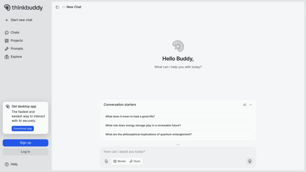 Thinkbuddy AI:音声コマンドと複数のAIモデルを統合し、生産性を高めるMacOS向けオールインワンAIアシスタントです。 - MOGE