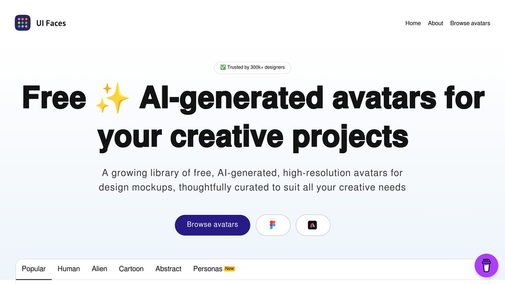 UI Faces:一個精心策劃的高解析度頭像庫，專為無縫整合到設計模型和使用者角色中而設計。 - MOGE