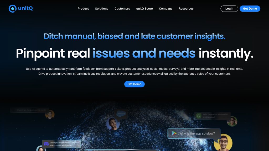 unitQ:即時客戶反饋平台，將多樣化的用戶輸入轉化為可操作的洞察，以改進產品品質和客戶體驗。 - MOGE