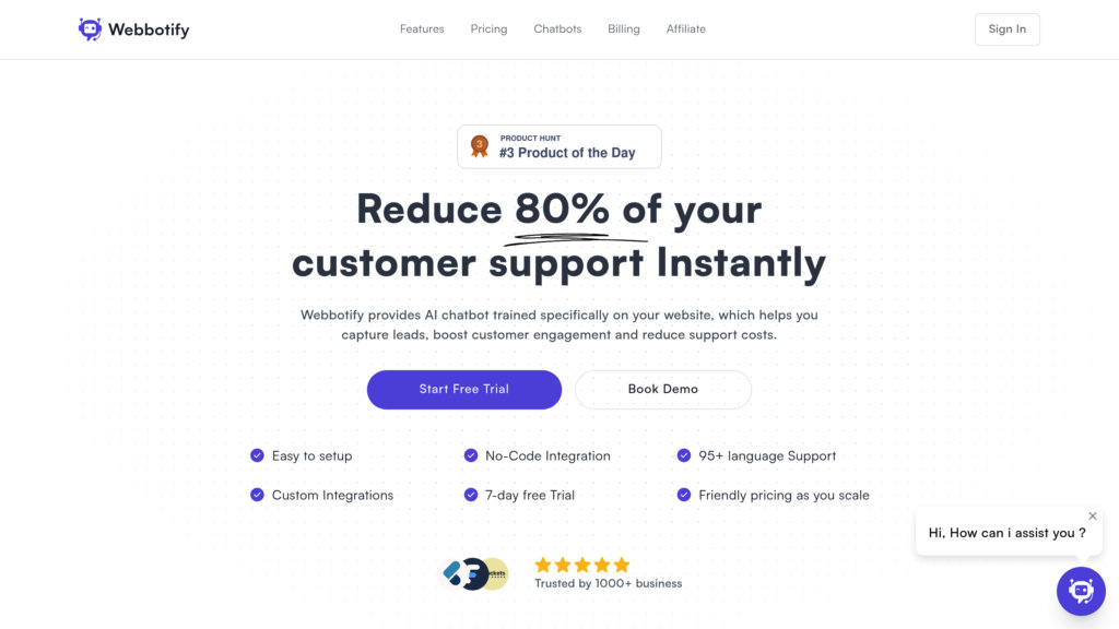 Webbotify:AI 智能聊天機器人平台，免寫程式即可建立多語聊天機器人，提升互動、蒐集潛在客戶並自動化客服。 - MOGE