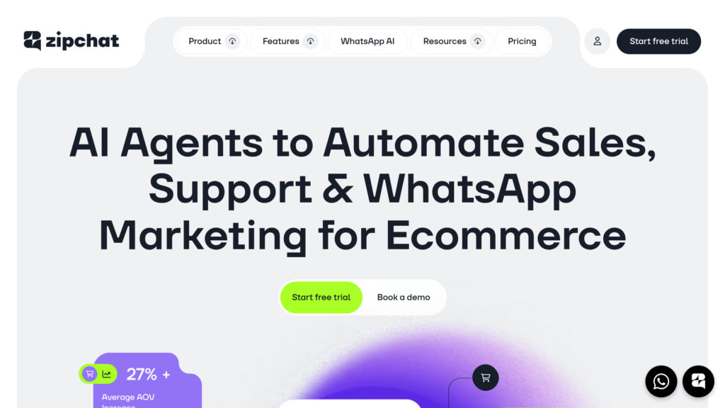 Zipchat AI:專為電商設計的AI聊天機器人，有效提升銷售、自動化多語客服，並提供可行的顧客洞察。 - MOGE